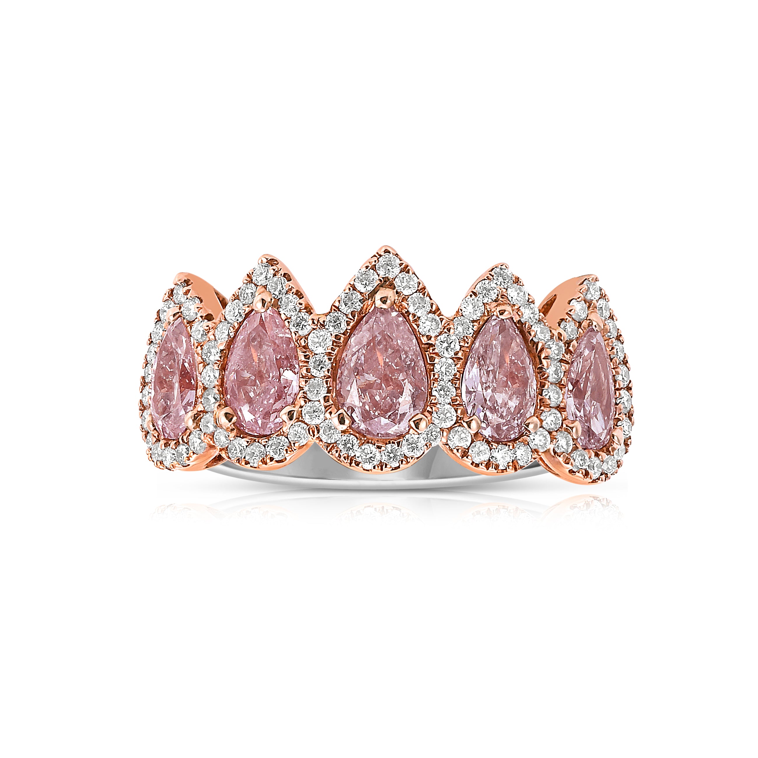 Pink Pear Shape Diamond Ring – Rare Colors
