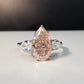 2 Carat Pink Pear Shape Diamond Three Stone Ring – Rare Colors