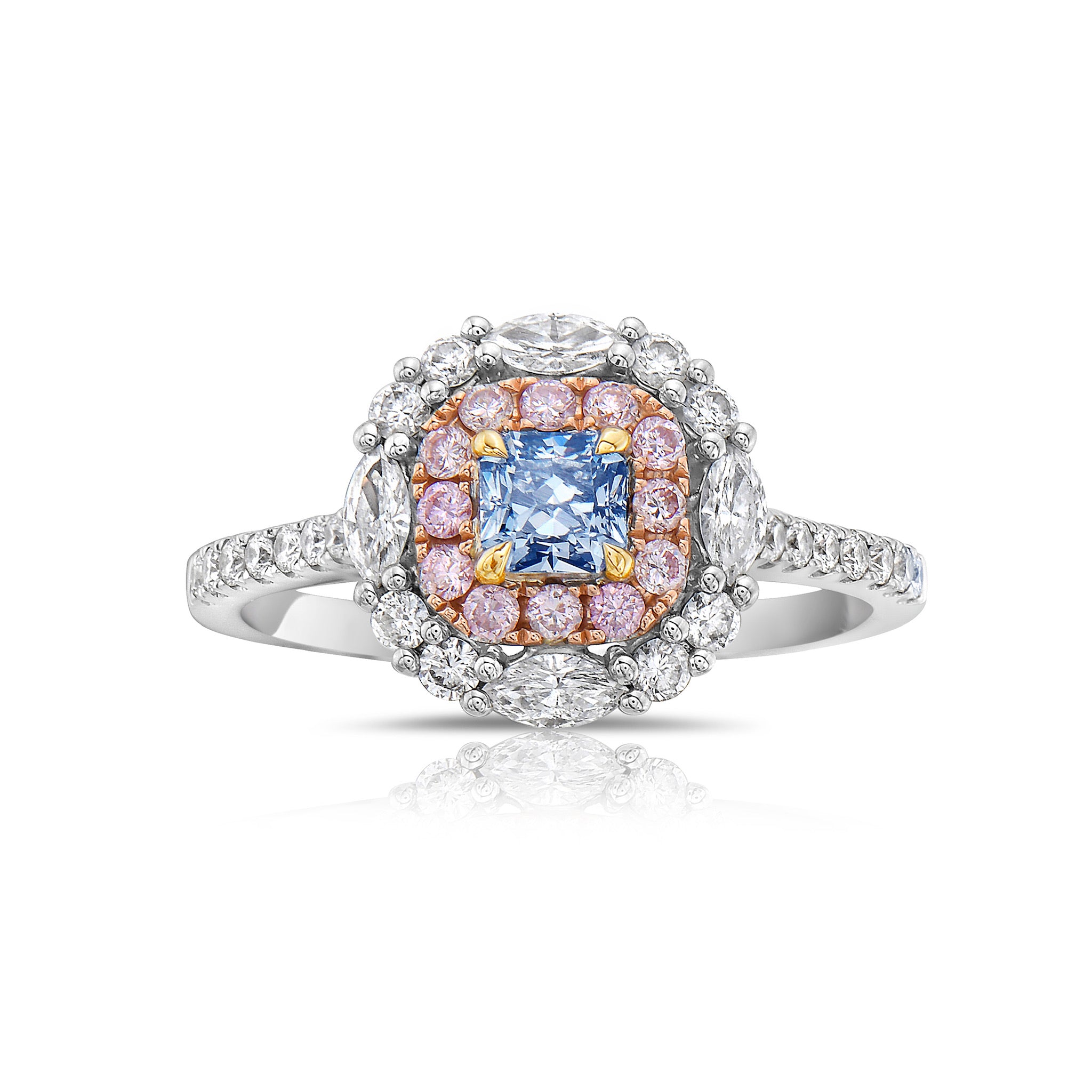 Fancy Blue Radiant Diamond Ring – Rare Colors