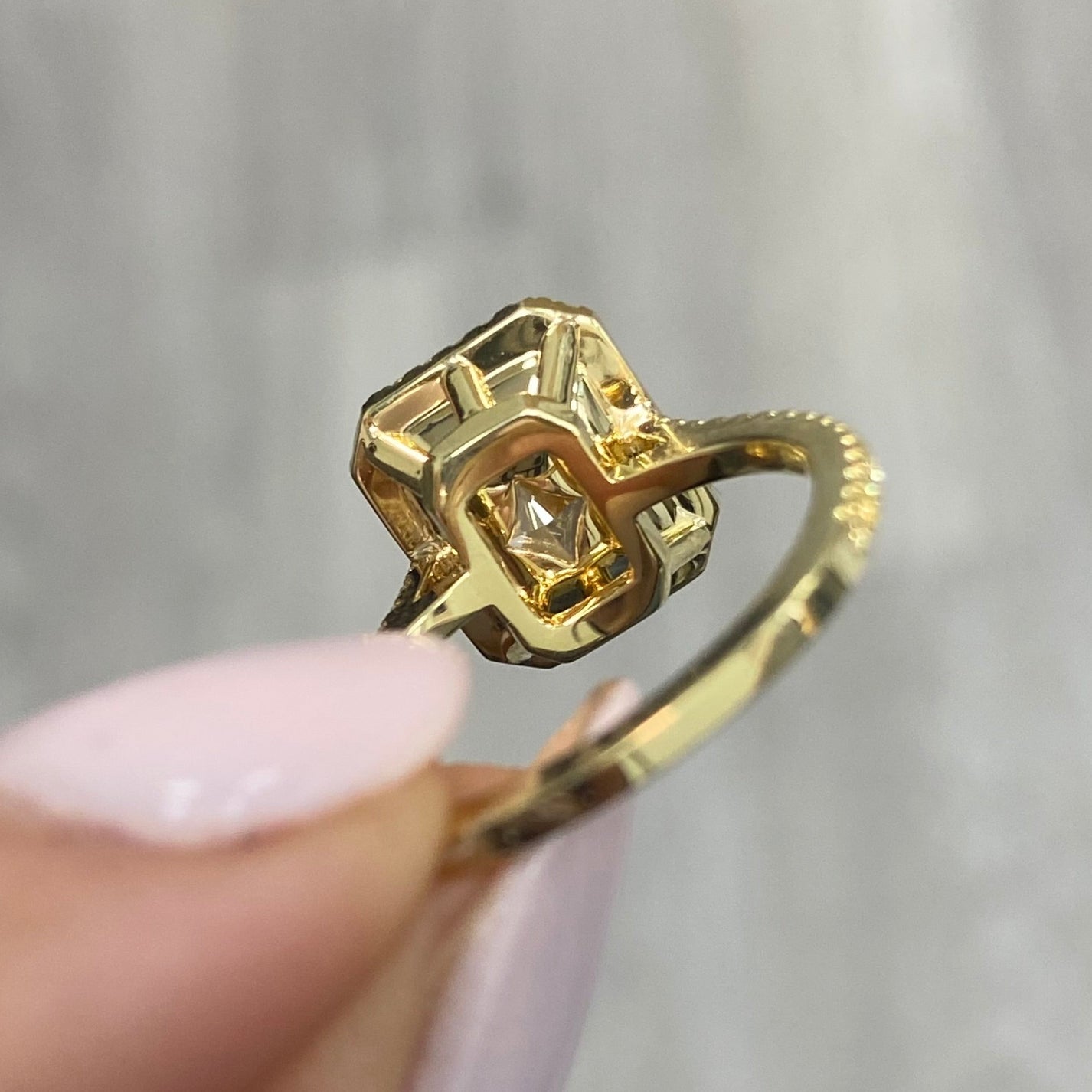 2.28ct GIA Light Yellow Radiant Yellow Halo Diamond Ring – Rare Colors